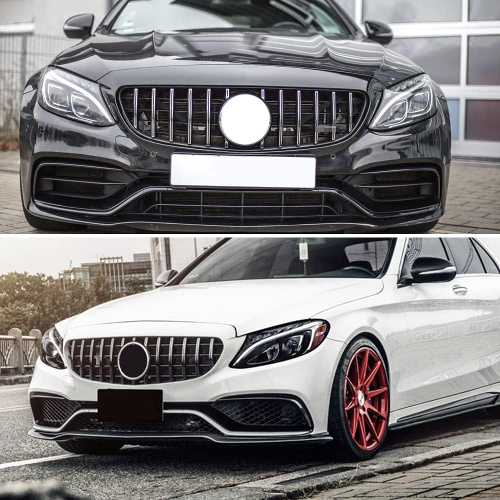 GT R AMG Style Grill Grille Front Bumper for Mercedes Benz W205 C250 C – buyanycarsparts